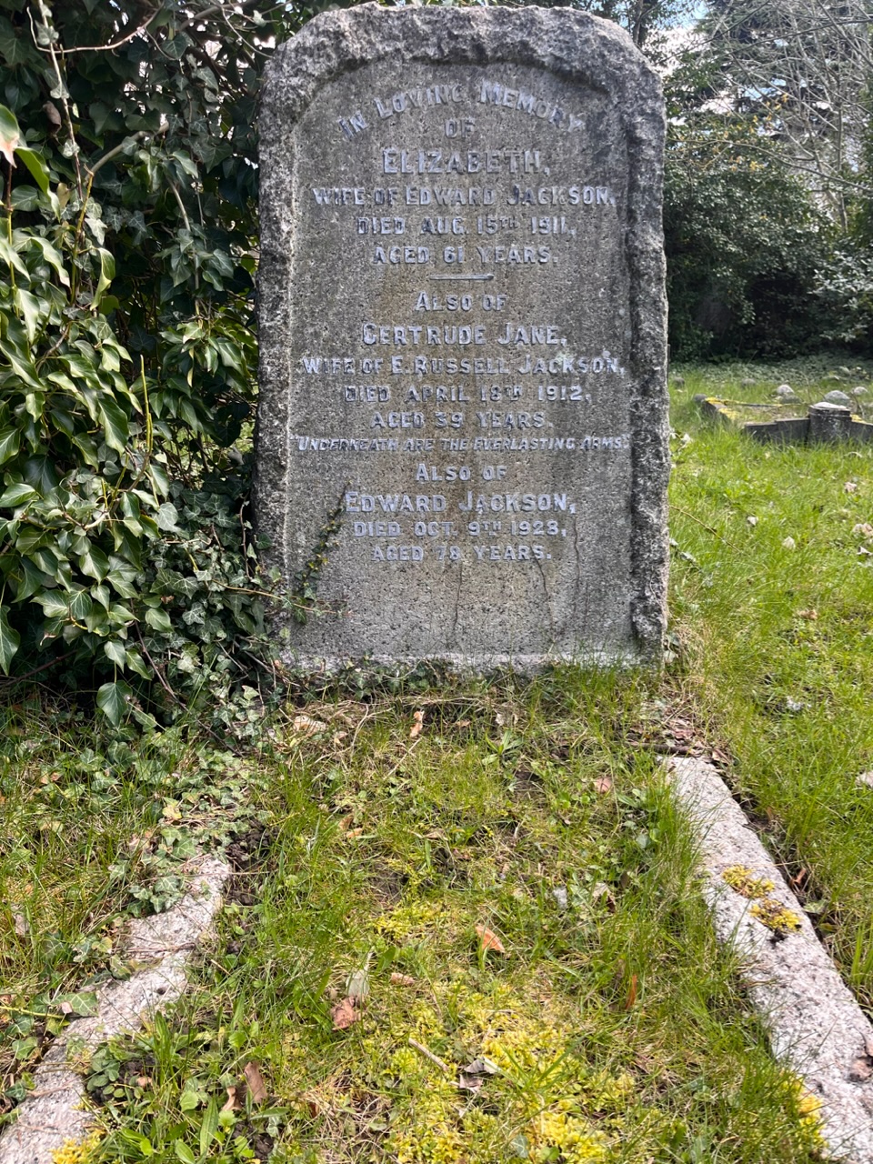 Eizabeth JACKSON (1848-1911) – Reading Old Cemetery